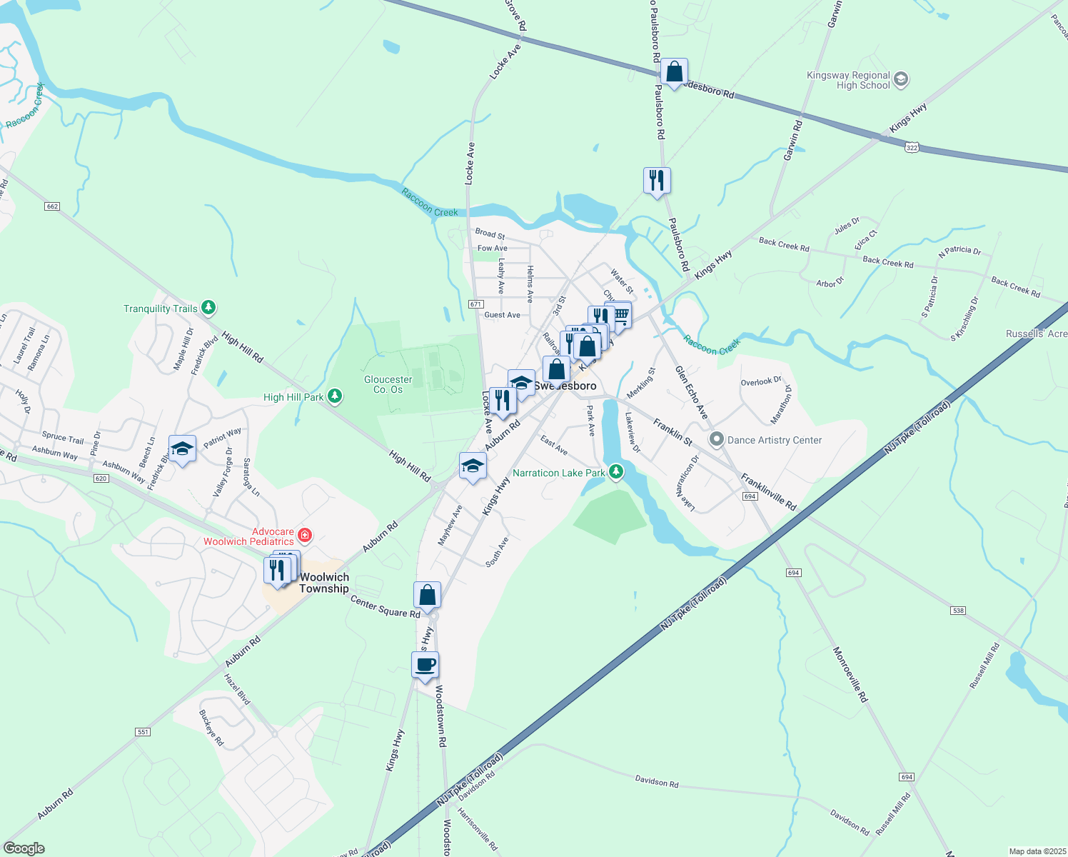 1605 Kings Highway, Swedesboro NJ - Walk Score