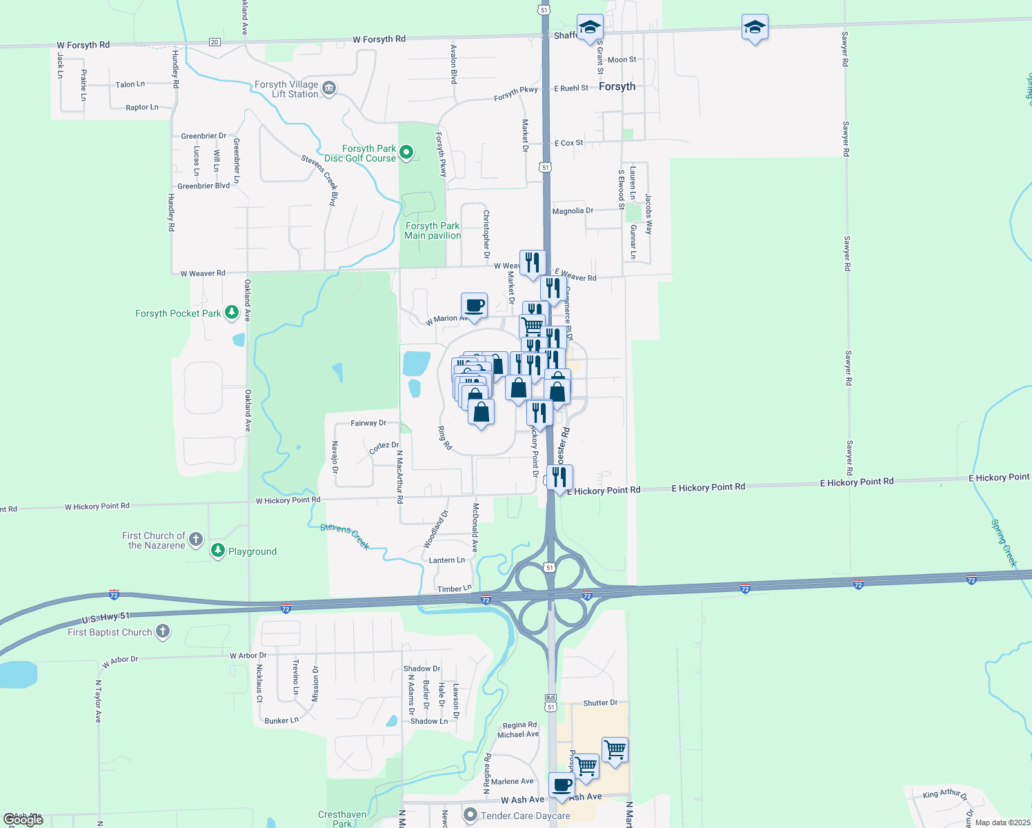 Hickory Point Mall, Forsyth IL - Walk Score