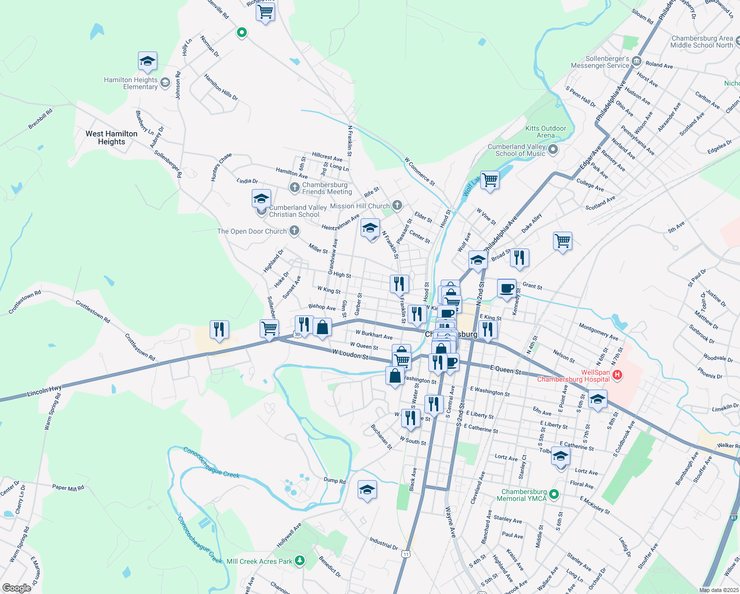 348 West King Street, Chambersburg PA - Walk Score