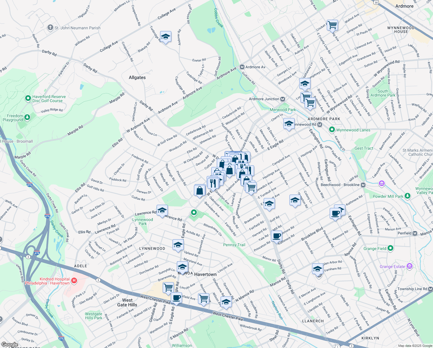 45 West Hillcrest Avenue, Havertown PA - Walk Score