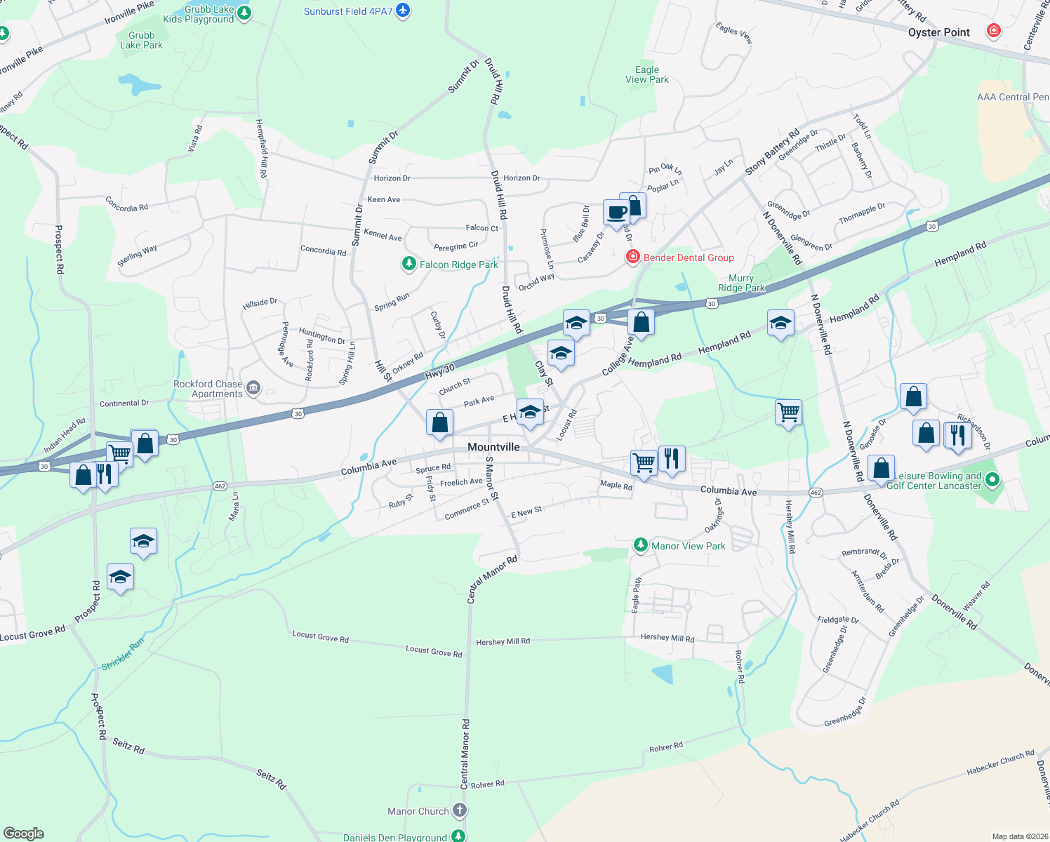 106 East Hoover Street, Mountville PA - Walk Score