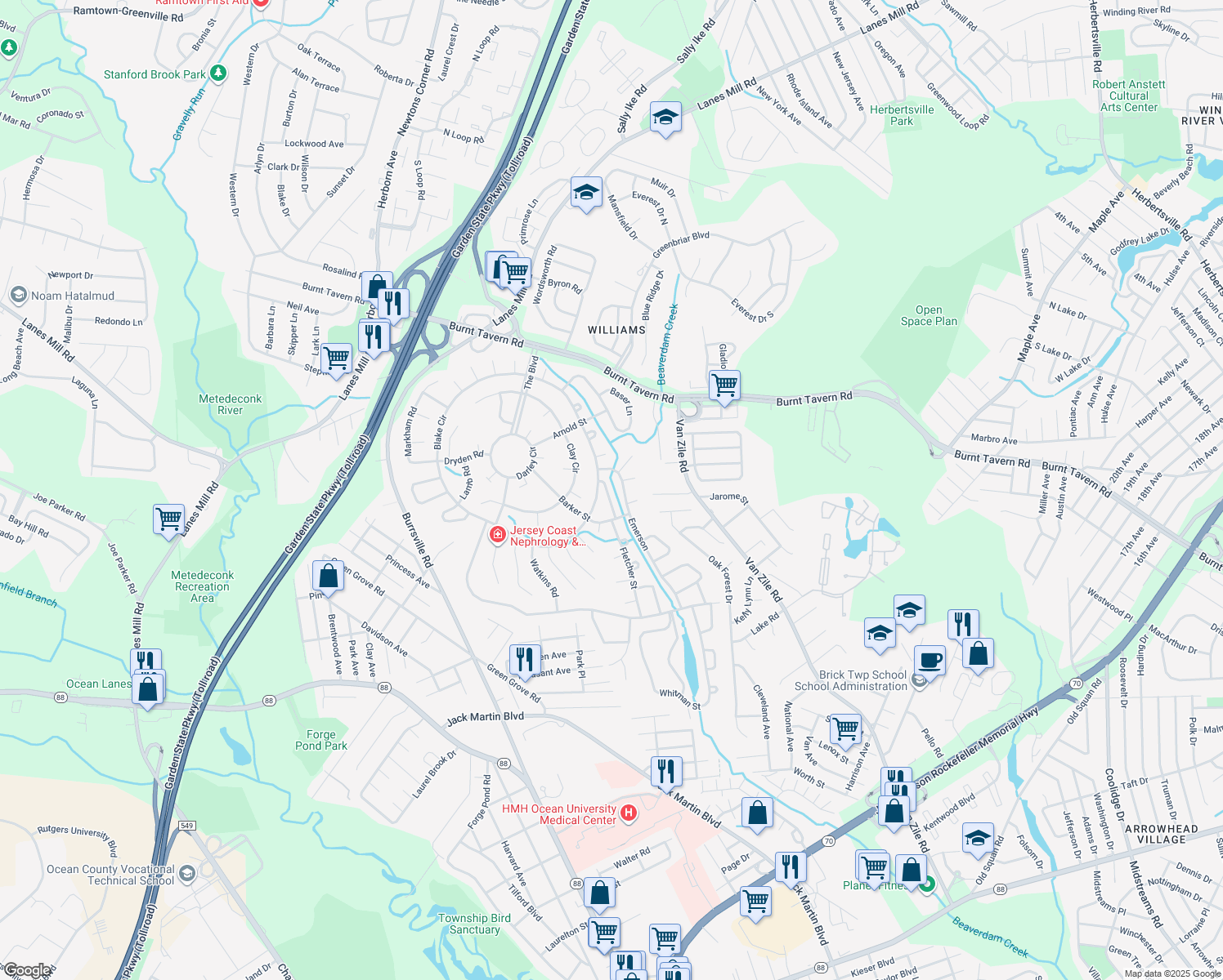 114 Whittier Road, Brick NJ - Walk Score