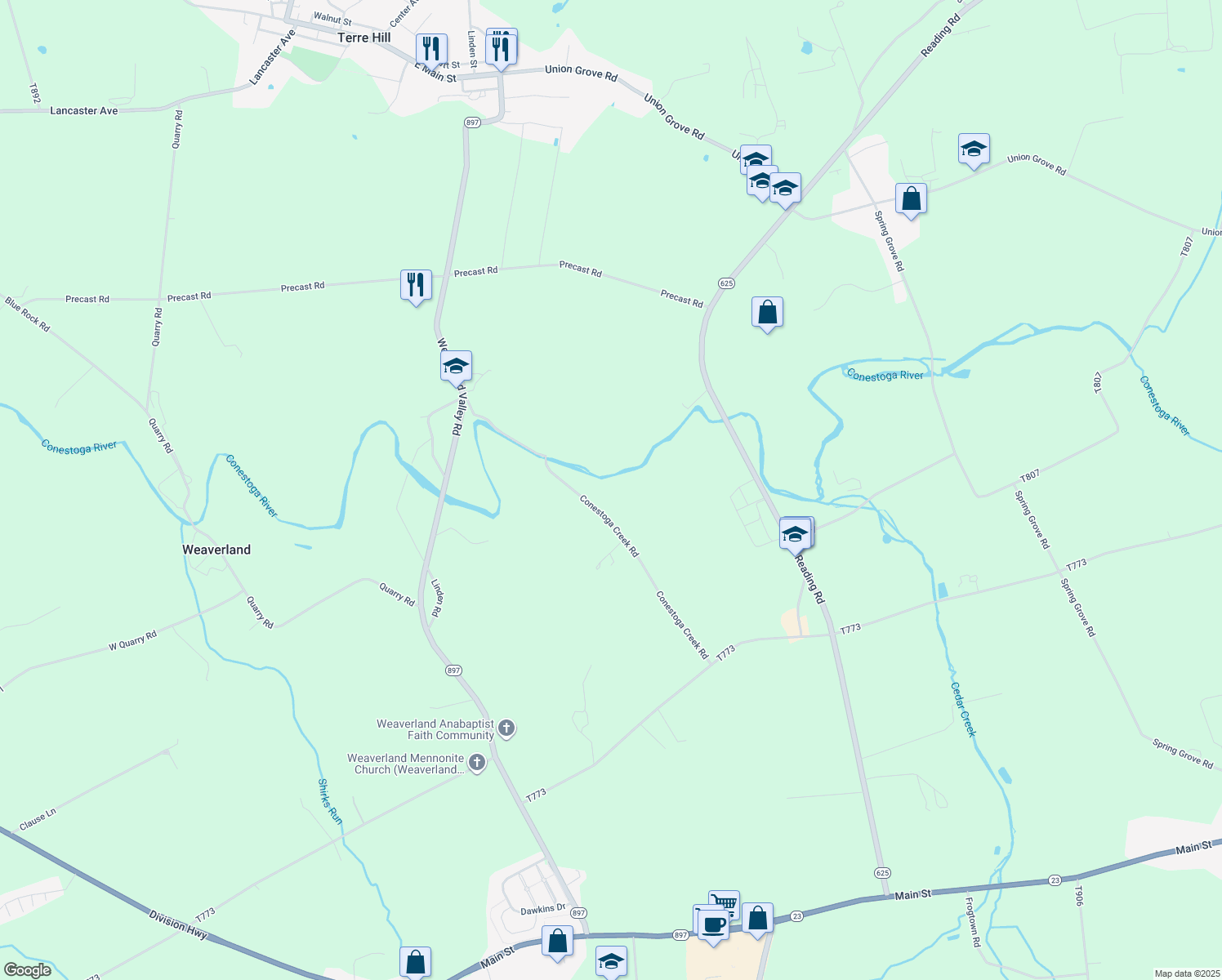 286 Conestoga Creek Road, East Earl PA - Walk Score