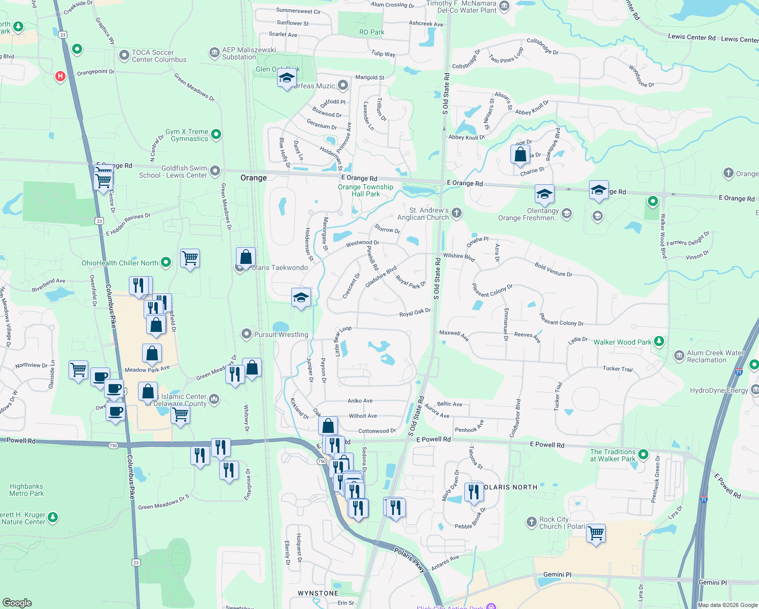 1714 Pinecone Court, Lewis Center OH - Walk Score