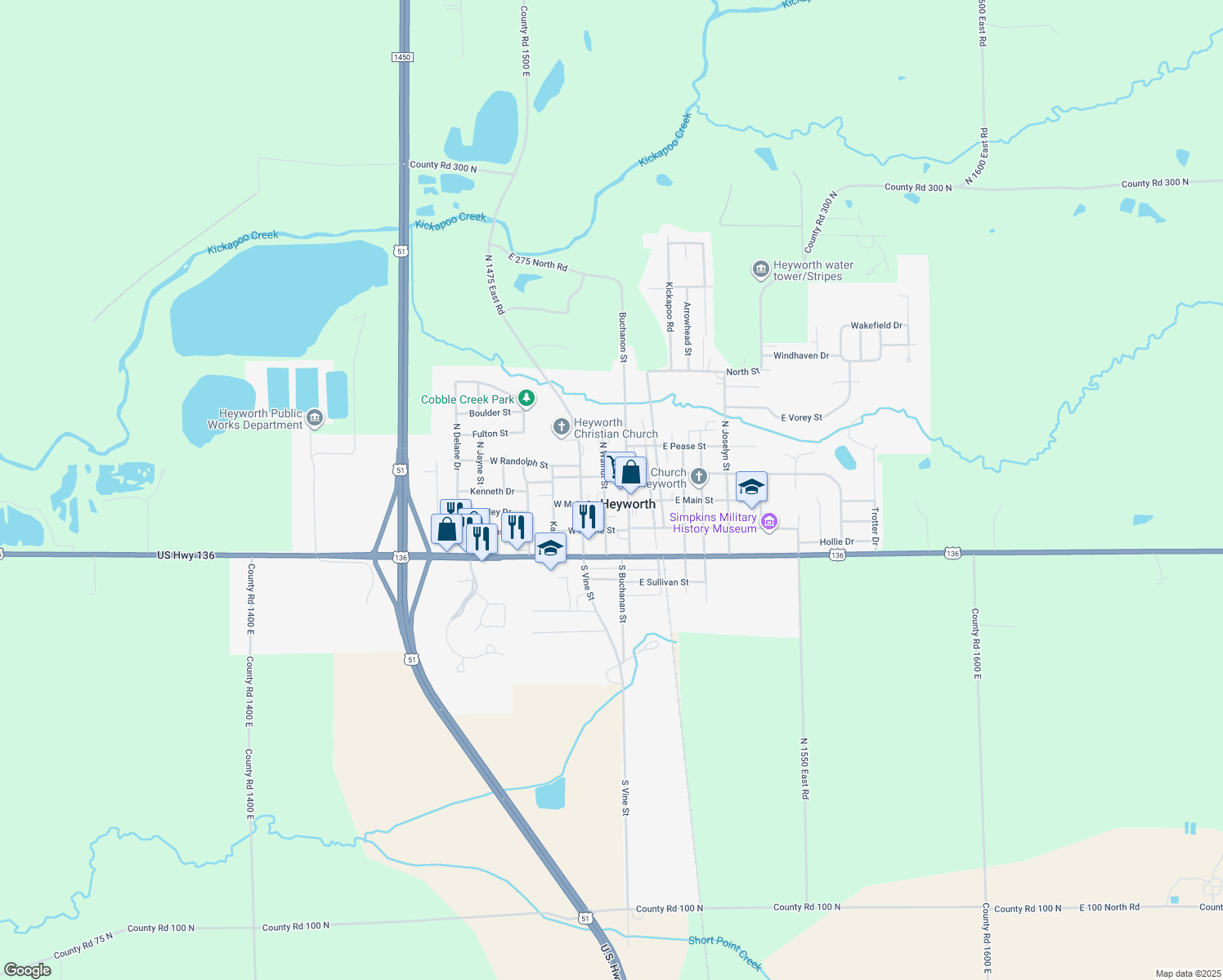 107 North Walnut Street, Heyworth IL - Walk Score