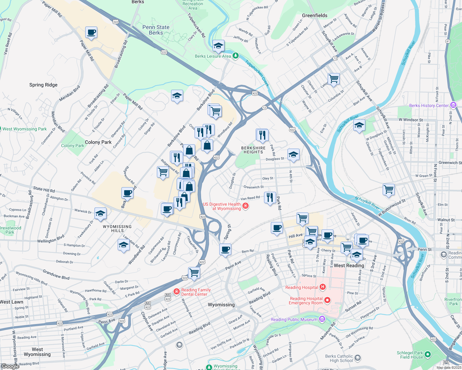 1021 Douglas Street, Wyomissing PA - Walk Score