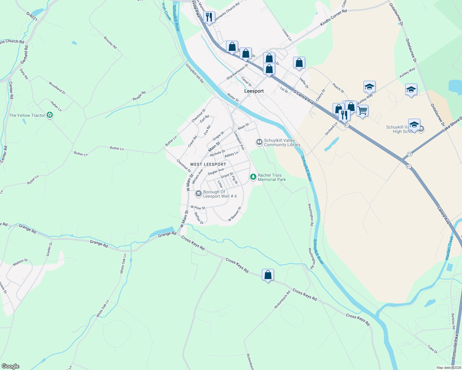 527 Linden Street, Leesport PA - Walk Score