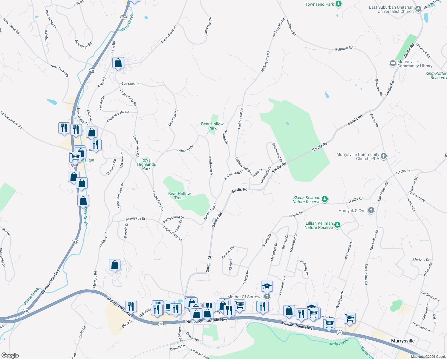 3663 Forbes Trail Drive, Murrysville PA - Walk Score