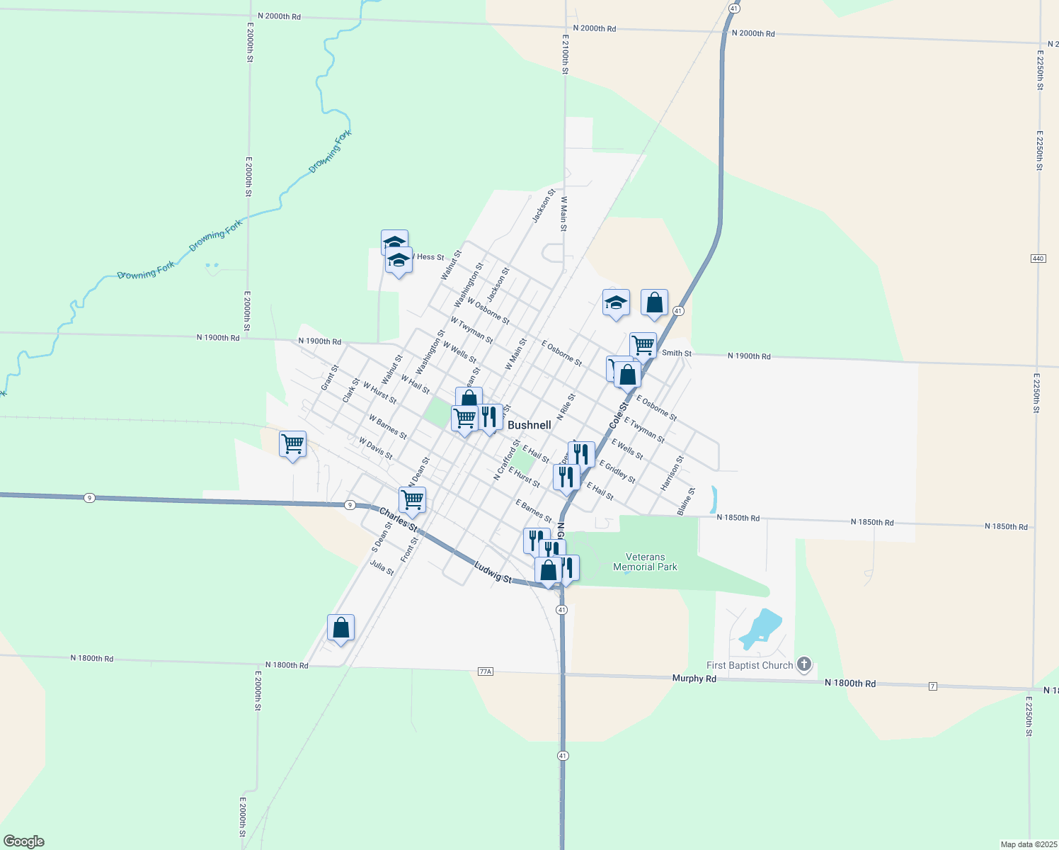 Bushnell IL - Walk Score