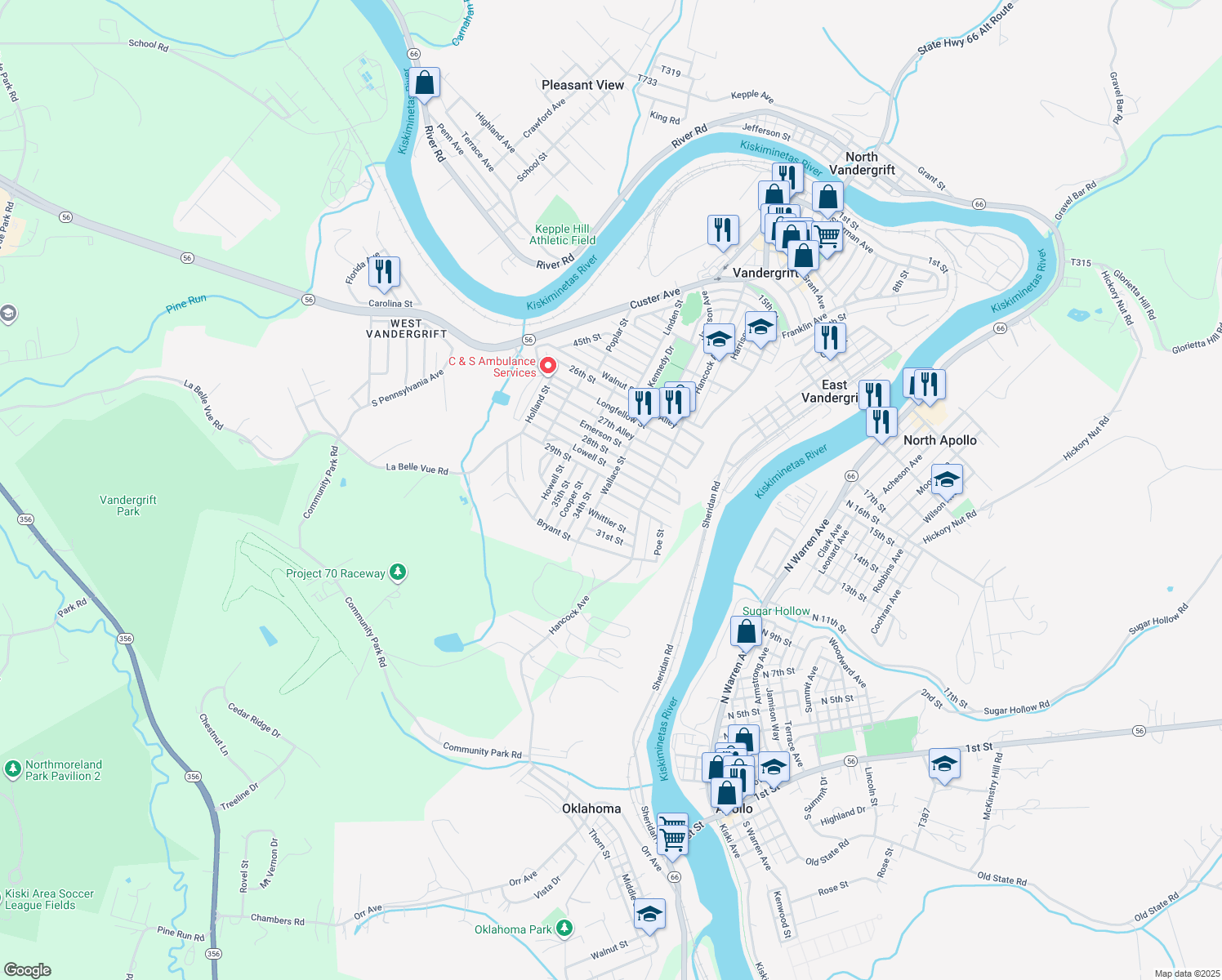 222 Holmes Street, Vandergrift PA - Walk Score