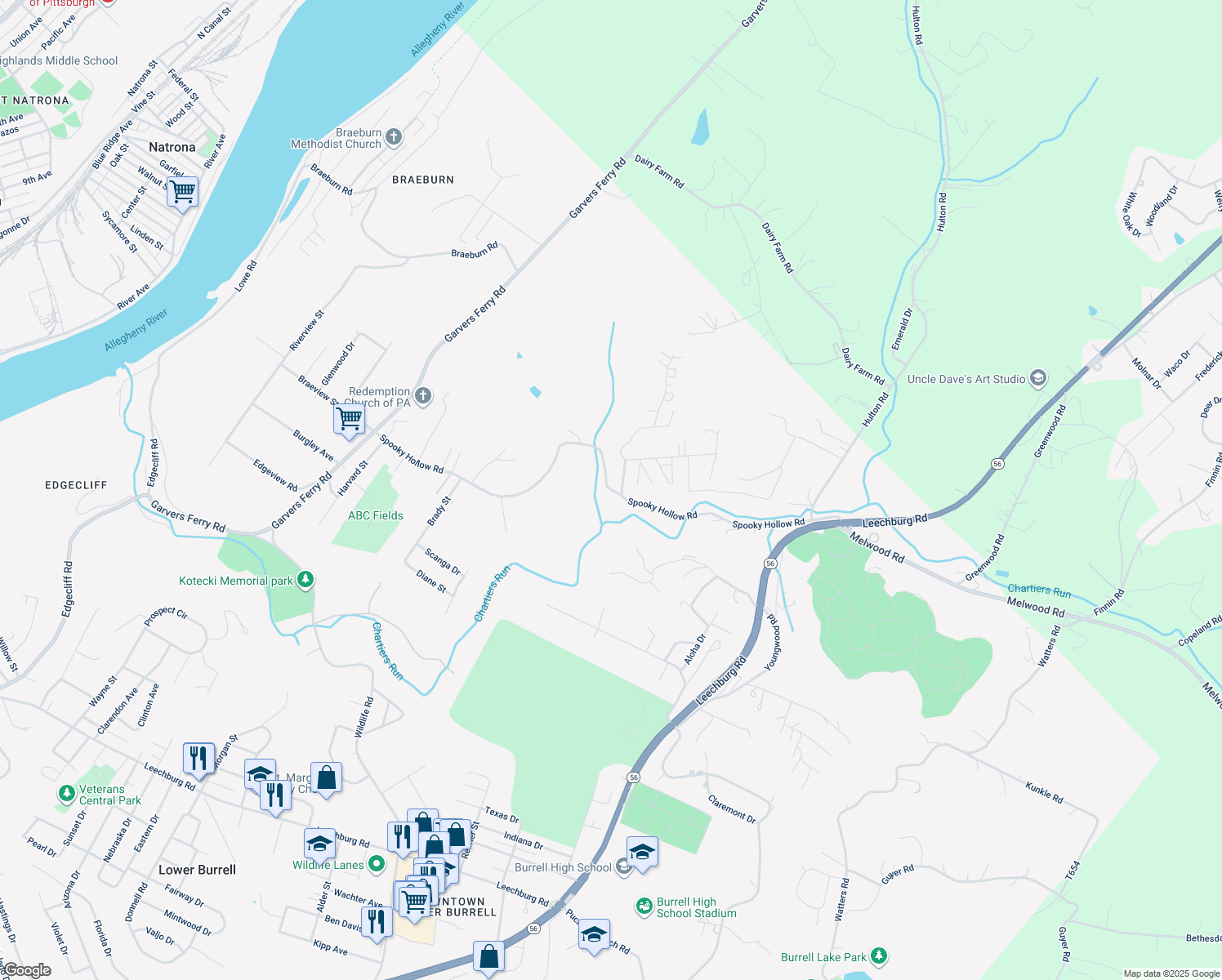 Spooky Hollow Road, Lower Burrell PA - Walk Score