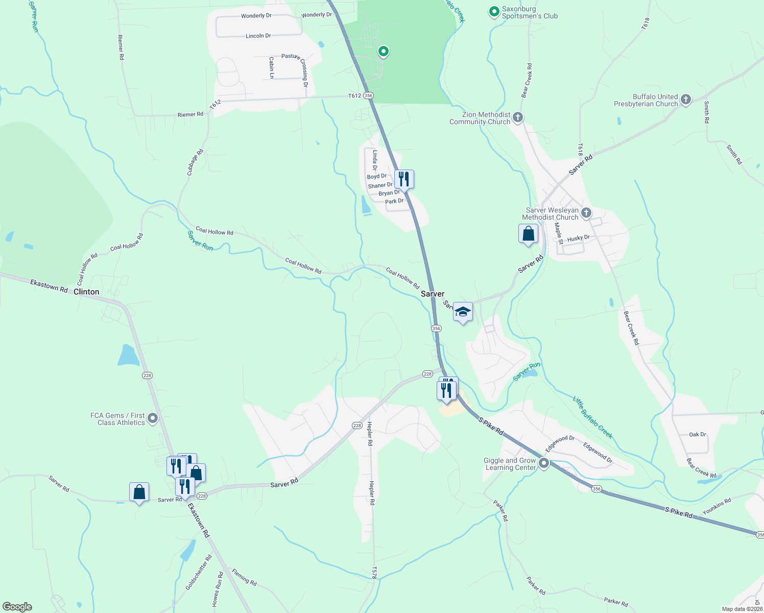 182 Heathfield Drive, Sarver PA - Walk Score