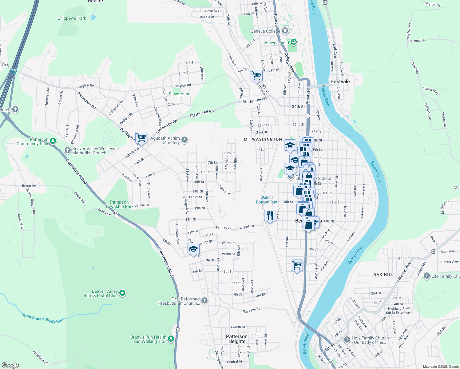 1608 15th Street, Beaver Falls PA - Walk Score