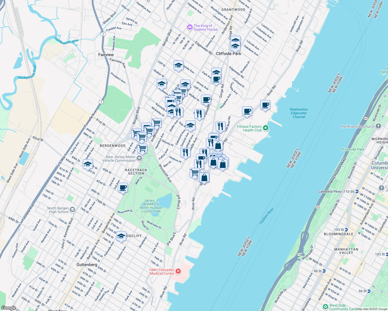 128 Cedar Street, Cliffside Park NJ - Walk Score