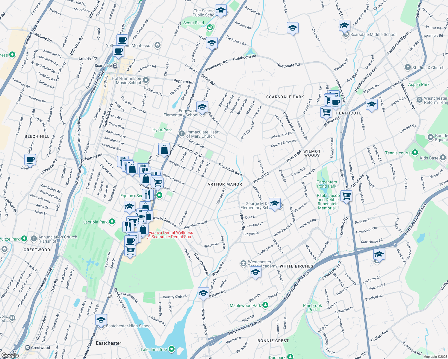 168 White Road, Scarsdale NY - Walk Score