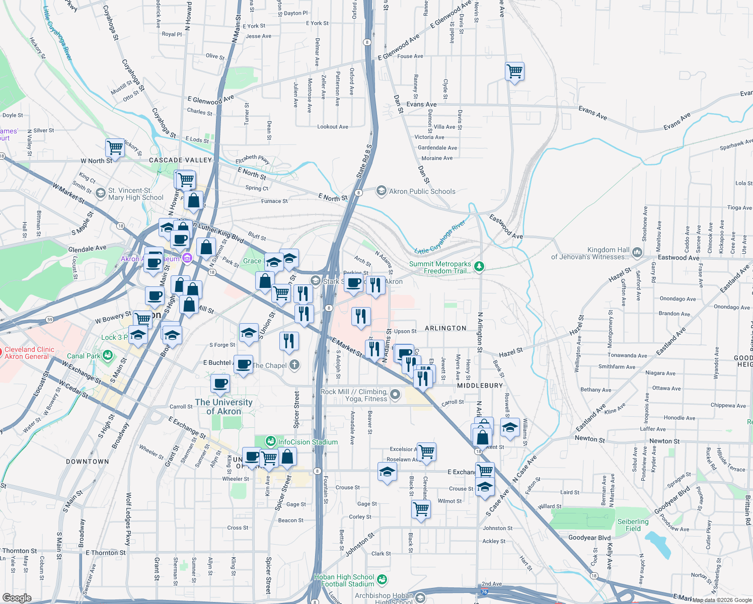 95 Arch Street, Akron OH - Walk Score