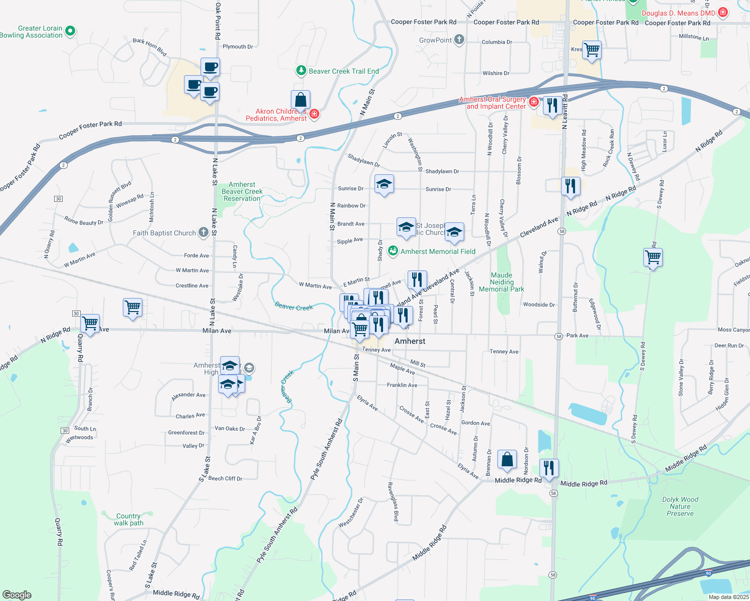 167 Lincoln Street, Amherst OH - Walk Score