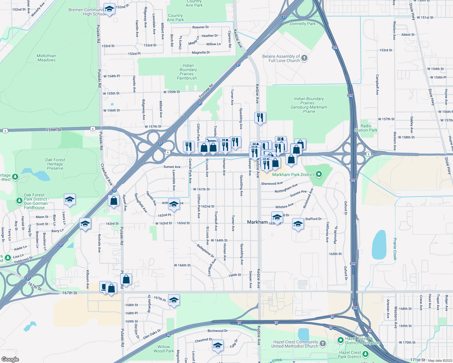 16031 Homan Avenue, Markham IL - Walk Score