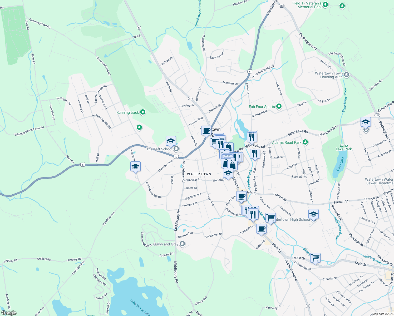 14 Woodbury Road, Watertown CT - Walk Score