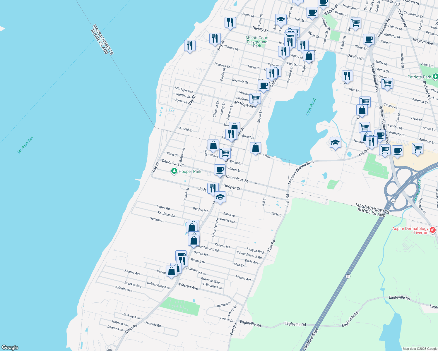 245 Canonicus Street, Tiverton RI - Walk Score