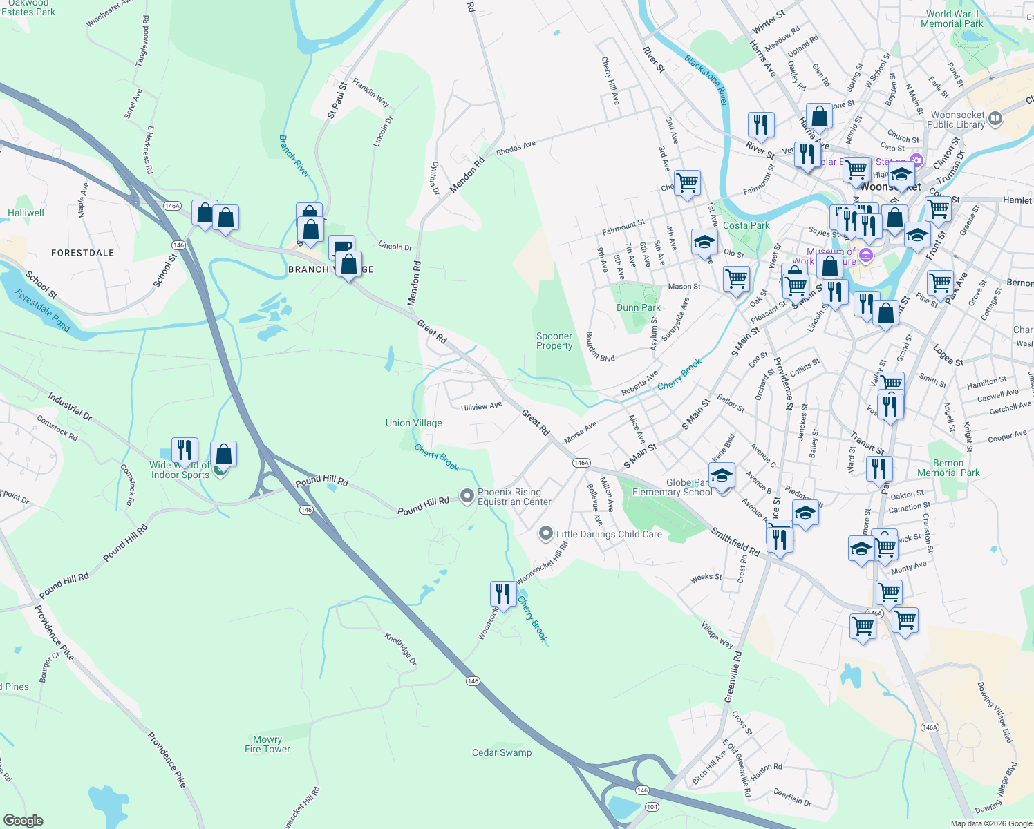 202 Great Road, North Smithfield RI - Walk Score
