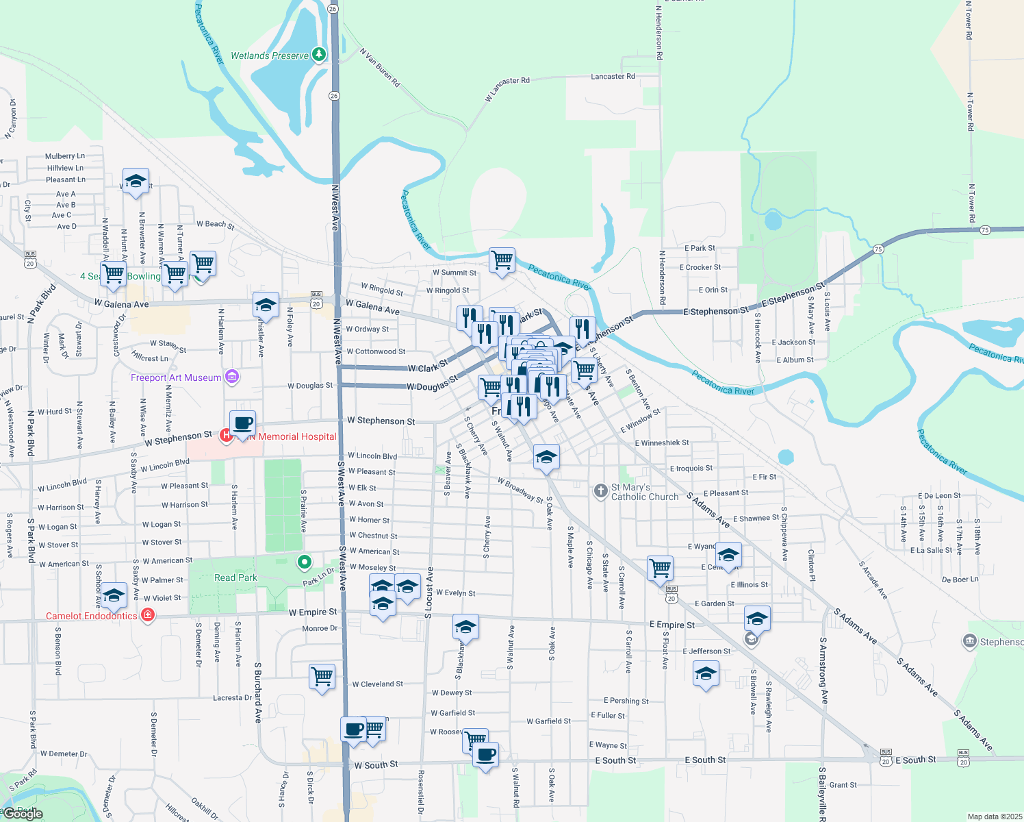 101-199 South Van Buren Avenue, Freeport IL - Walk Score