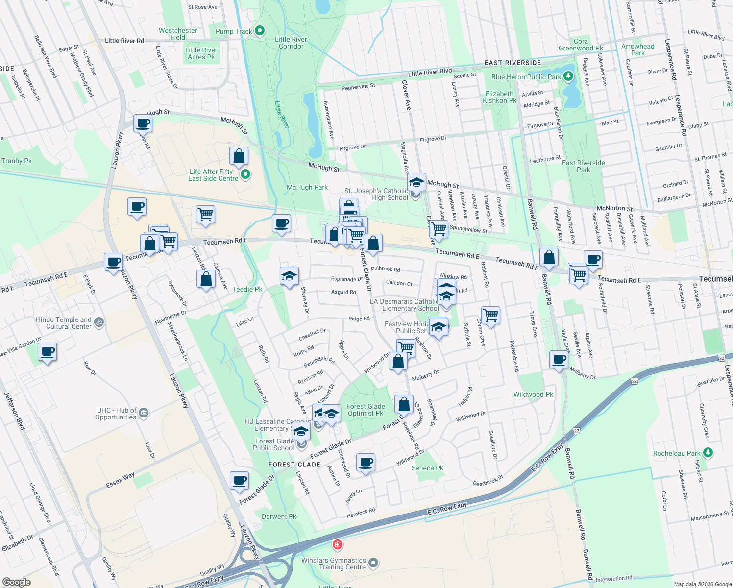 2885 Forest Glade Drive, Windsor ON - Walk Score