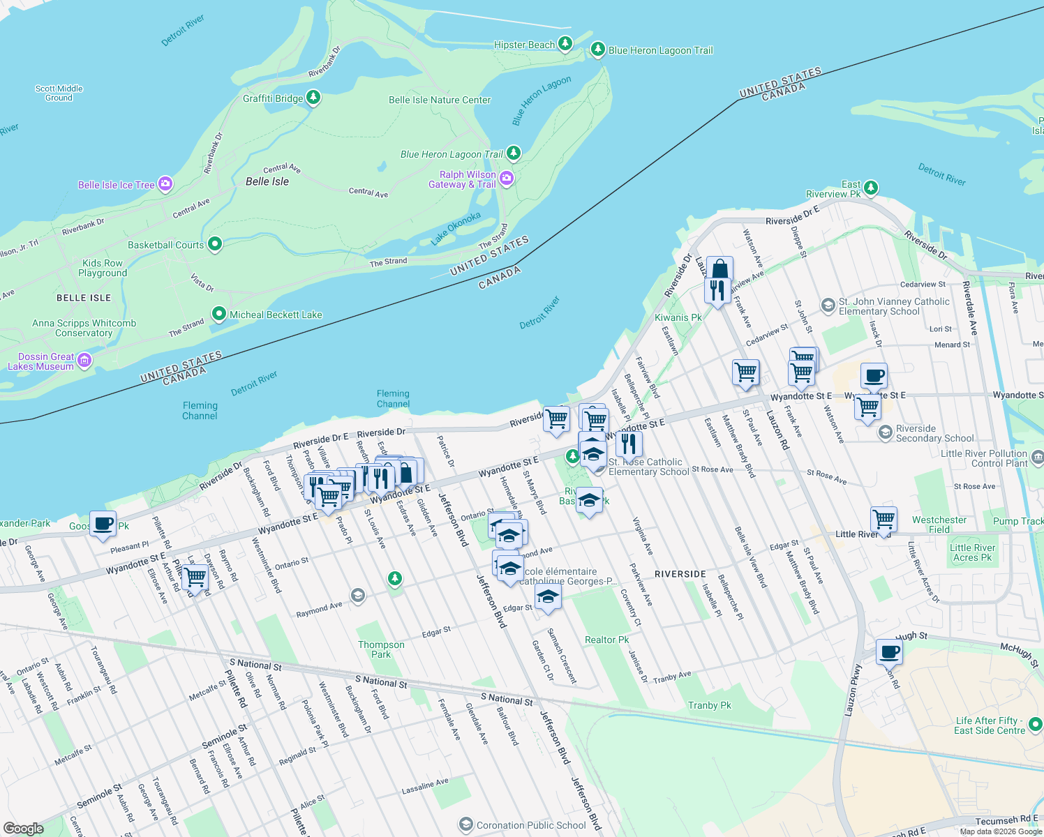 6586 Riverside Drive East, Windsor ON - Walk Score