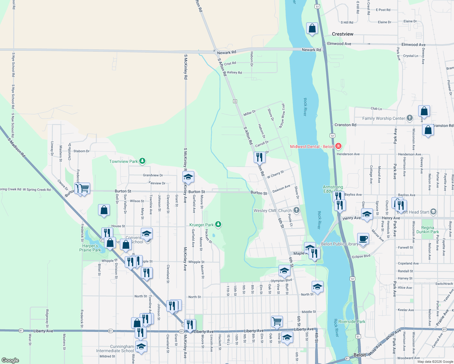 2199 Hackett Street, Beloit WI - Walk Score