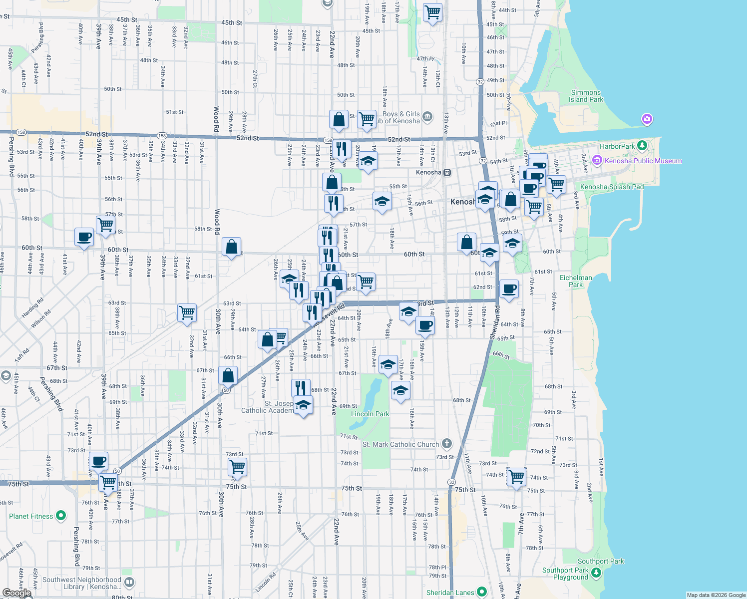 1822 63rd Street, Kenosha WI - Walk Score
