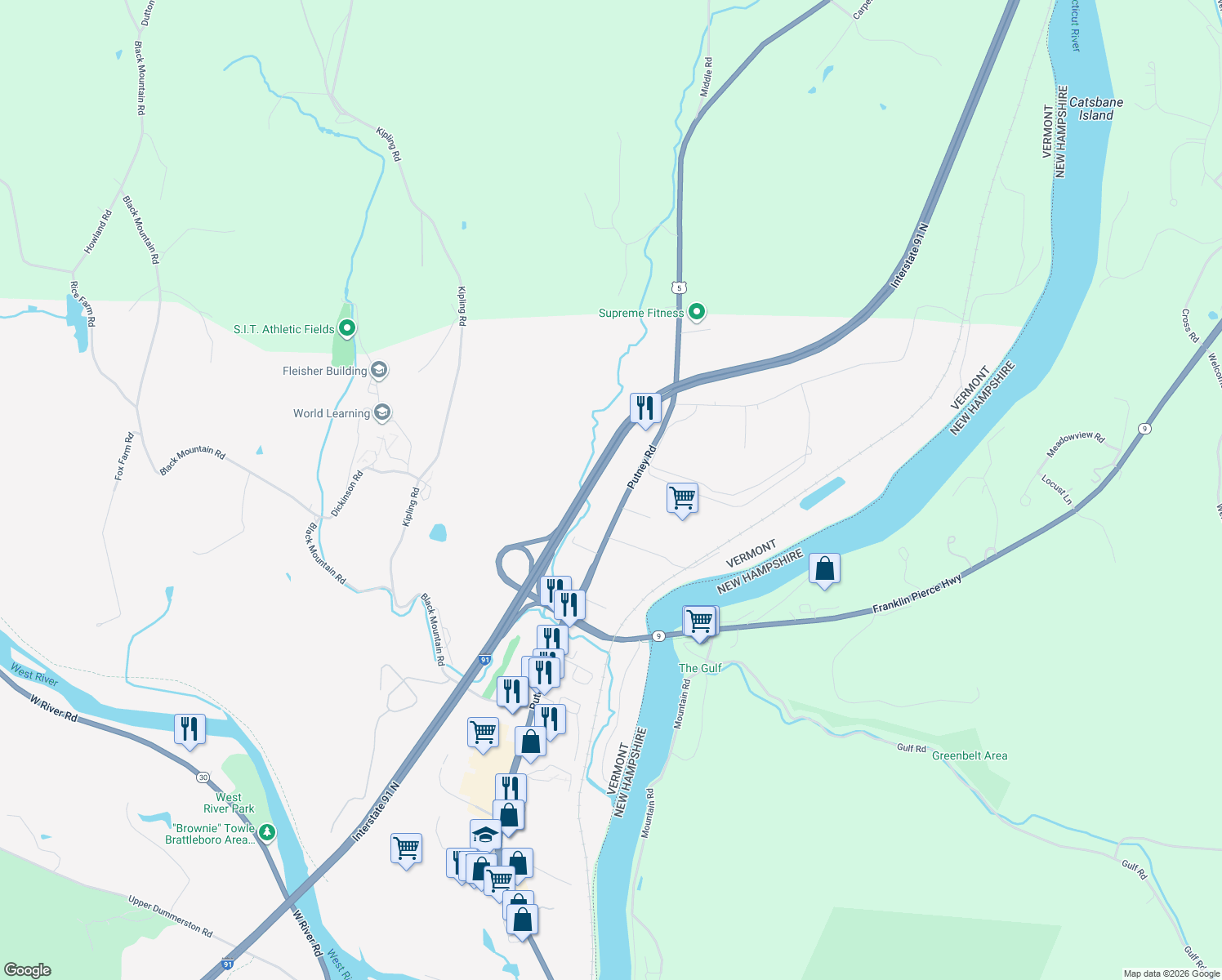 1332 Putney Road, Guilford VT - Walk Score