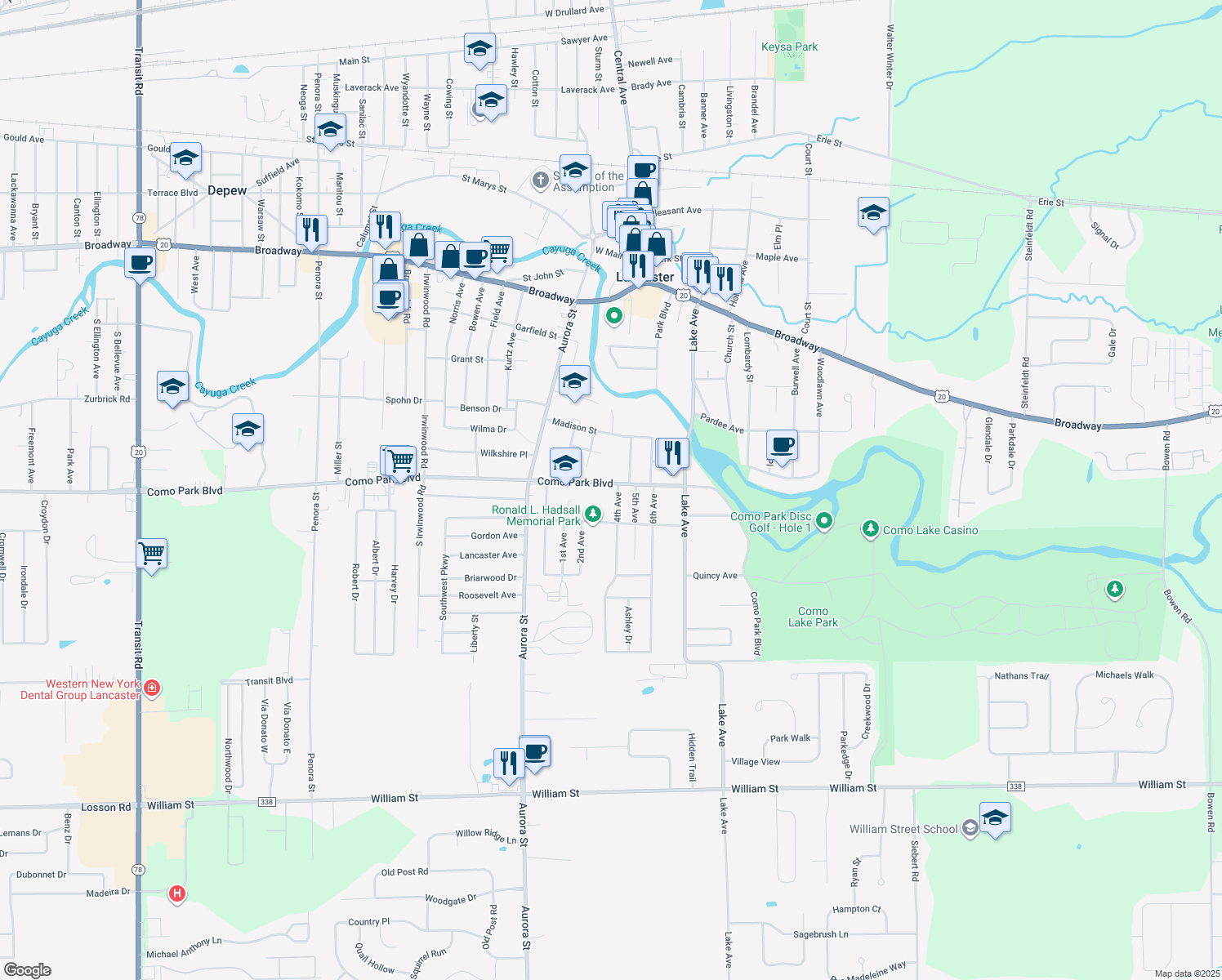 2025 Como Park Boulevard, Lancaster NY - Walk Score