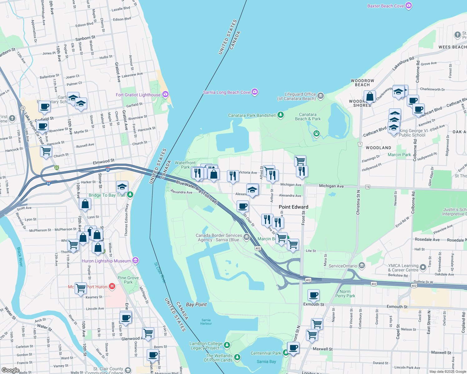 107 Saint Clair Street, Point Edward ON - Walk Score