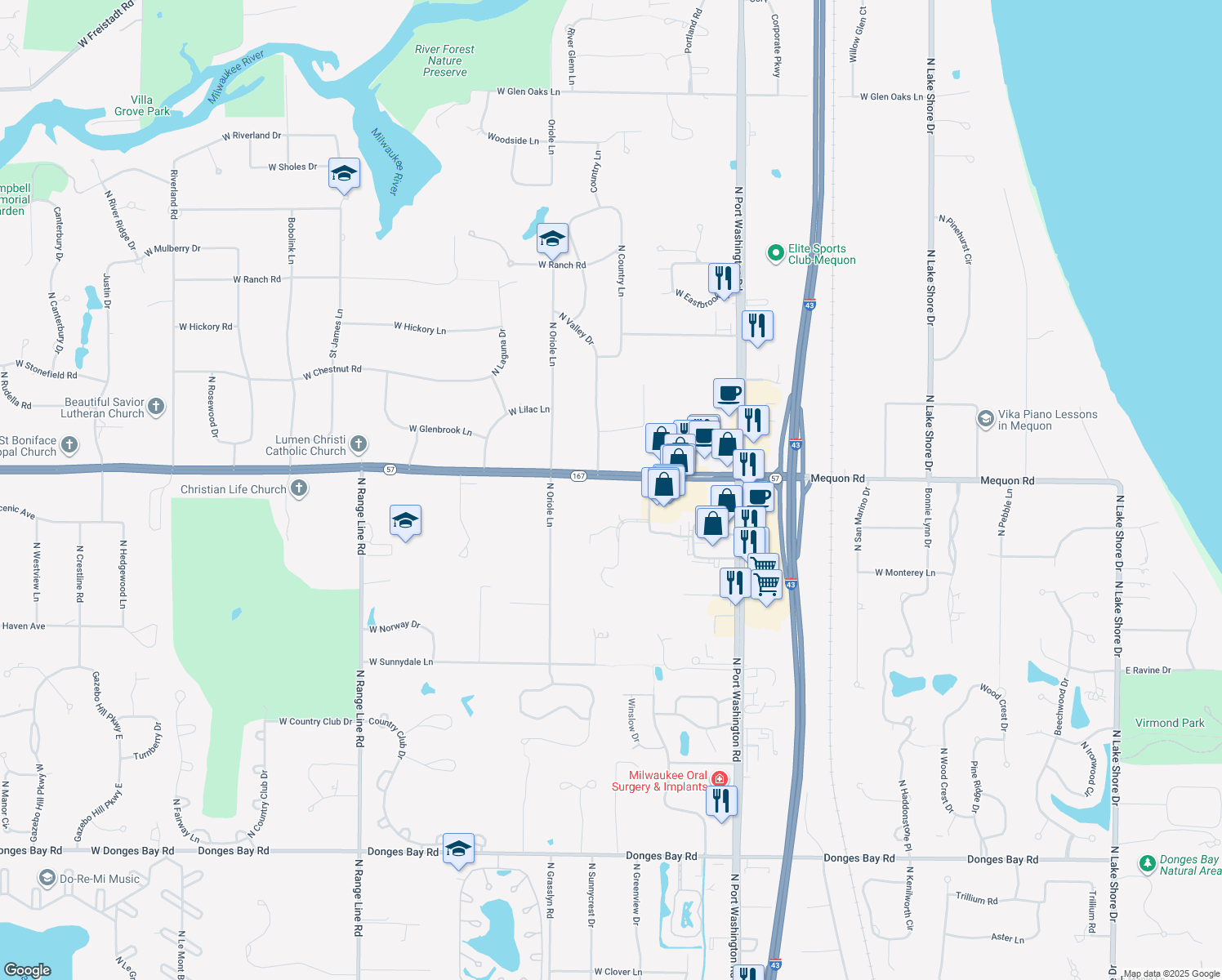 1725 West Mequon Road, Mequon WI - Walk Score
