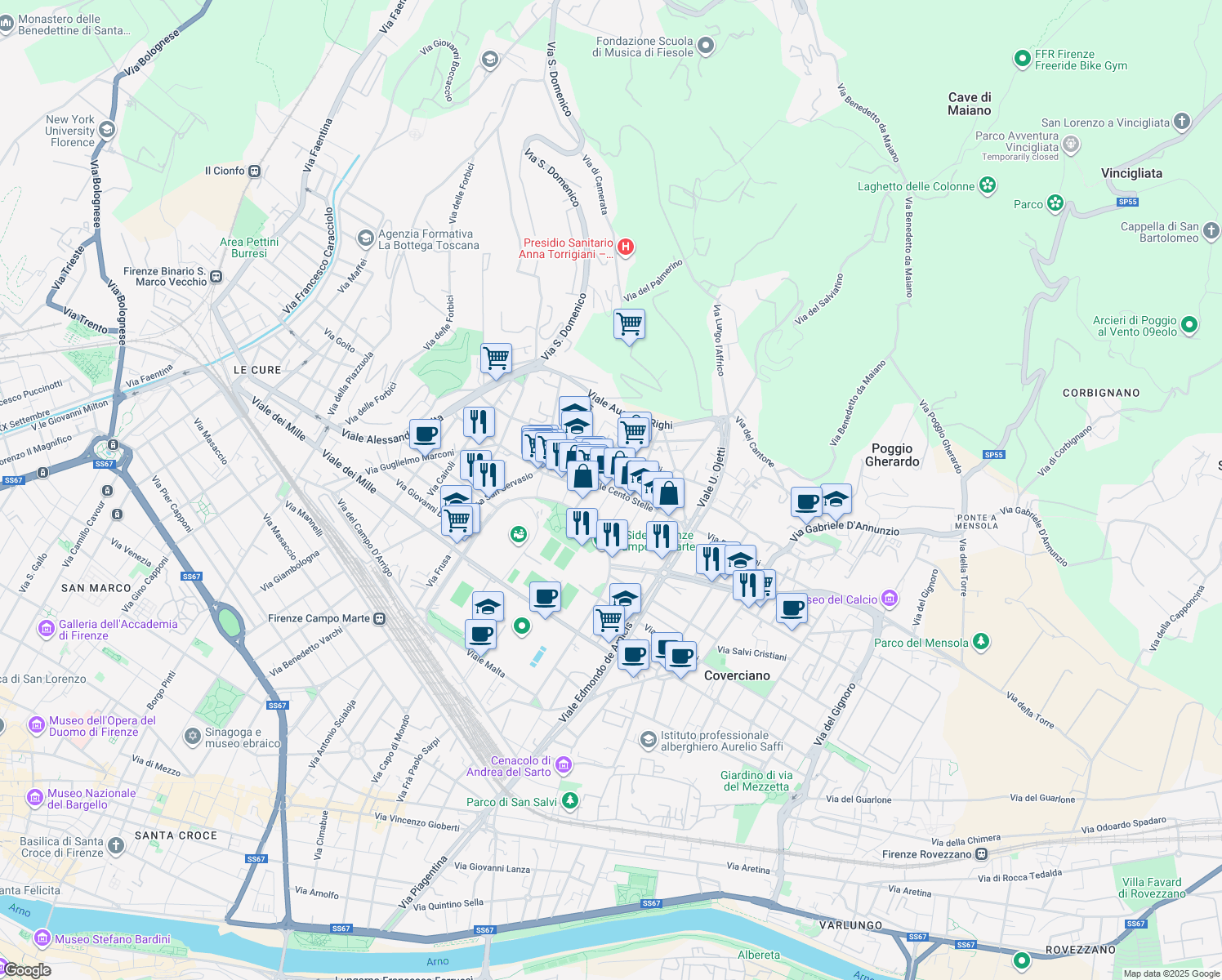 Via delle Cento Stelle, Firenze Toscana - Walk Score