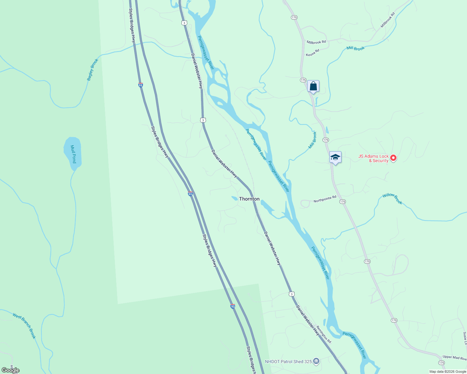 Sutherland Road, Thornton NH - Walk Score