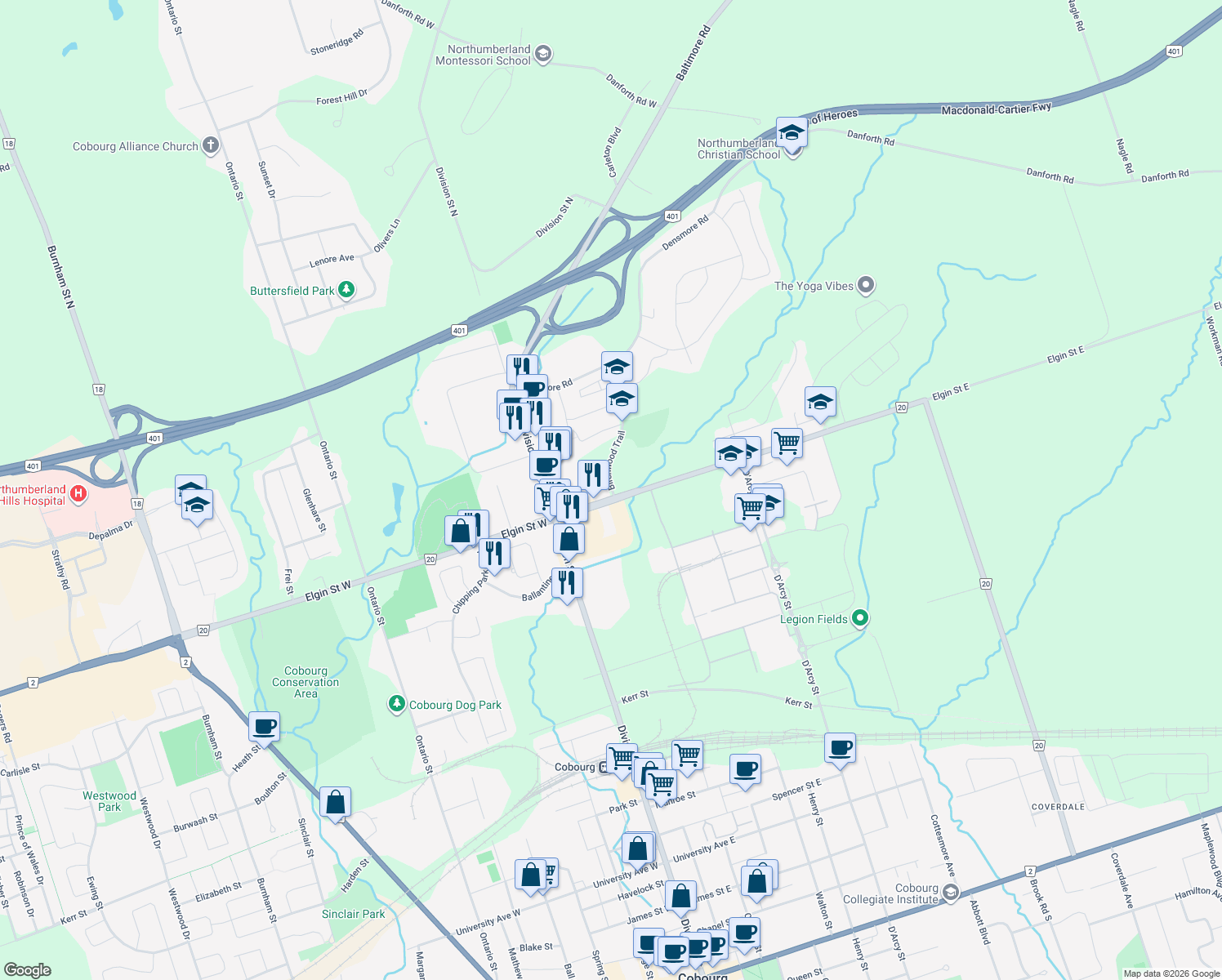 1055 Birchwood Trail, Cobourg ON - Walk Score
