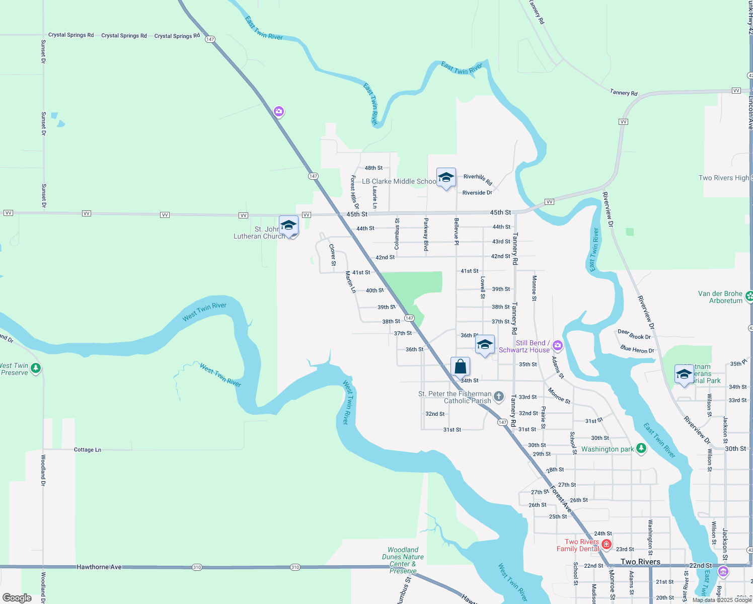 2910 39th Street, Two Rivers WI - Walk Score