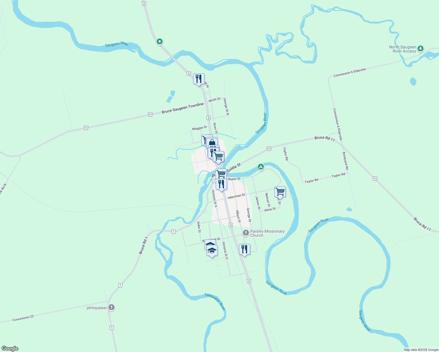 Paisley ON - Walk Score