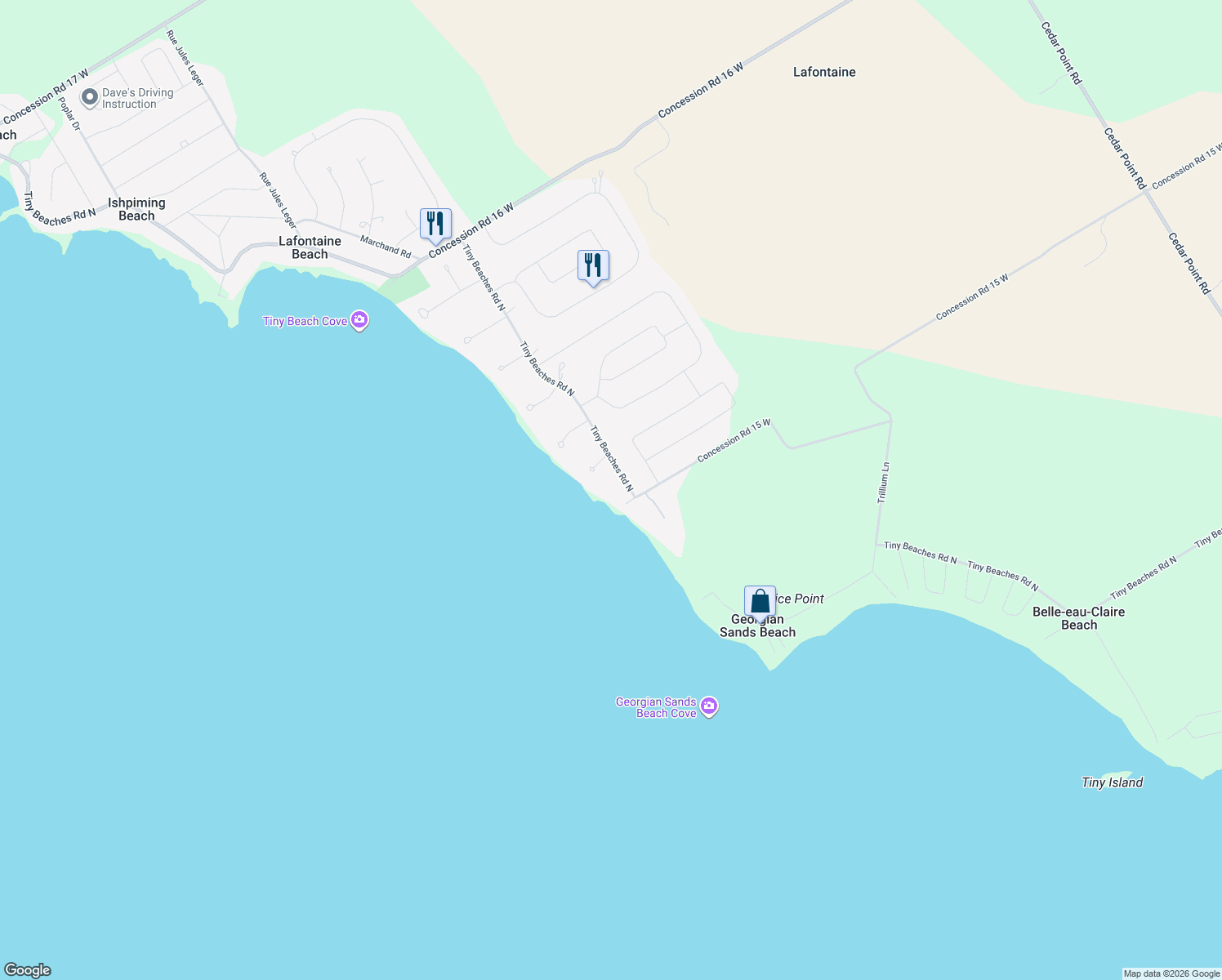 1168 Tiny Beaches Road North, Simcoe County ON - Walk Score