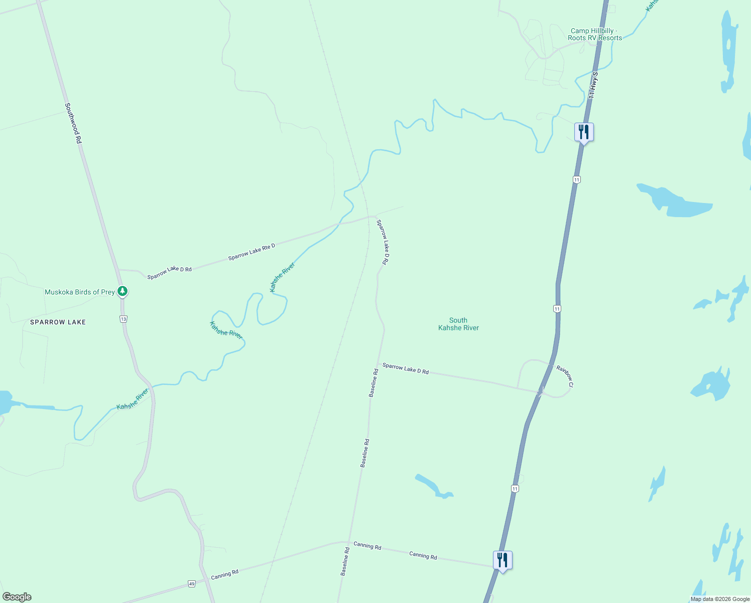 Sparrow Lake D Road, Gravenhurst ON - Walk Score