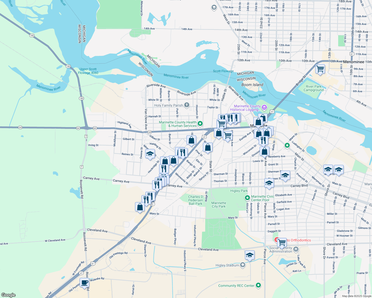 820 Jackson Street, Marinette WI - Walk Score