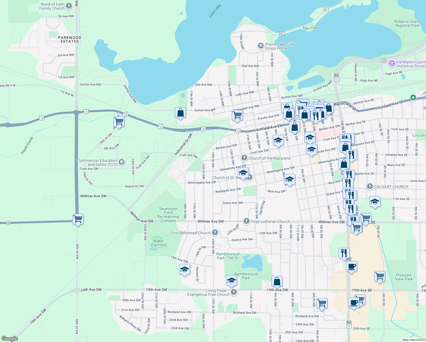 600 15th Street Southwest, Willmar MN - Walk Score