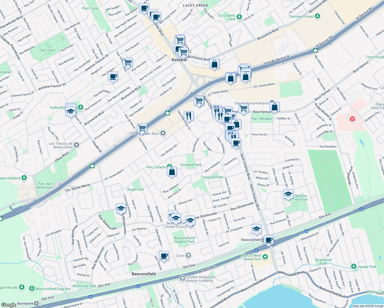Kirkland Quebec - Walk Score
