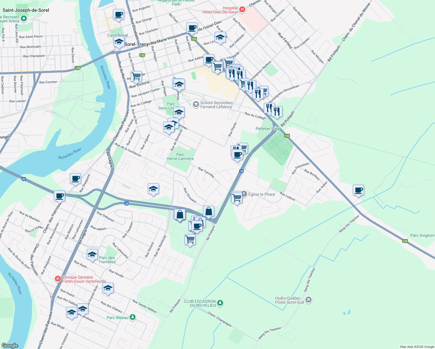 12 Place Lacouture, Sorel-Tracy QC - Walk Score