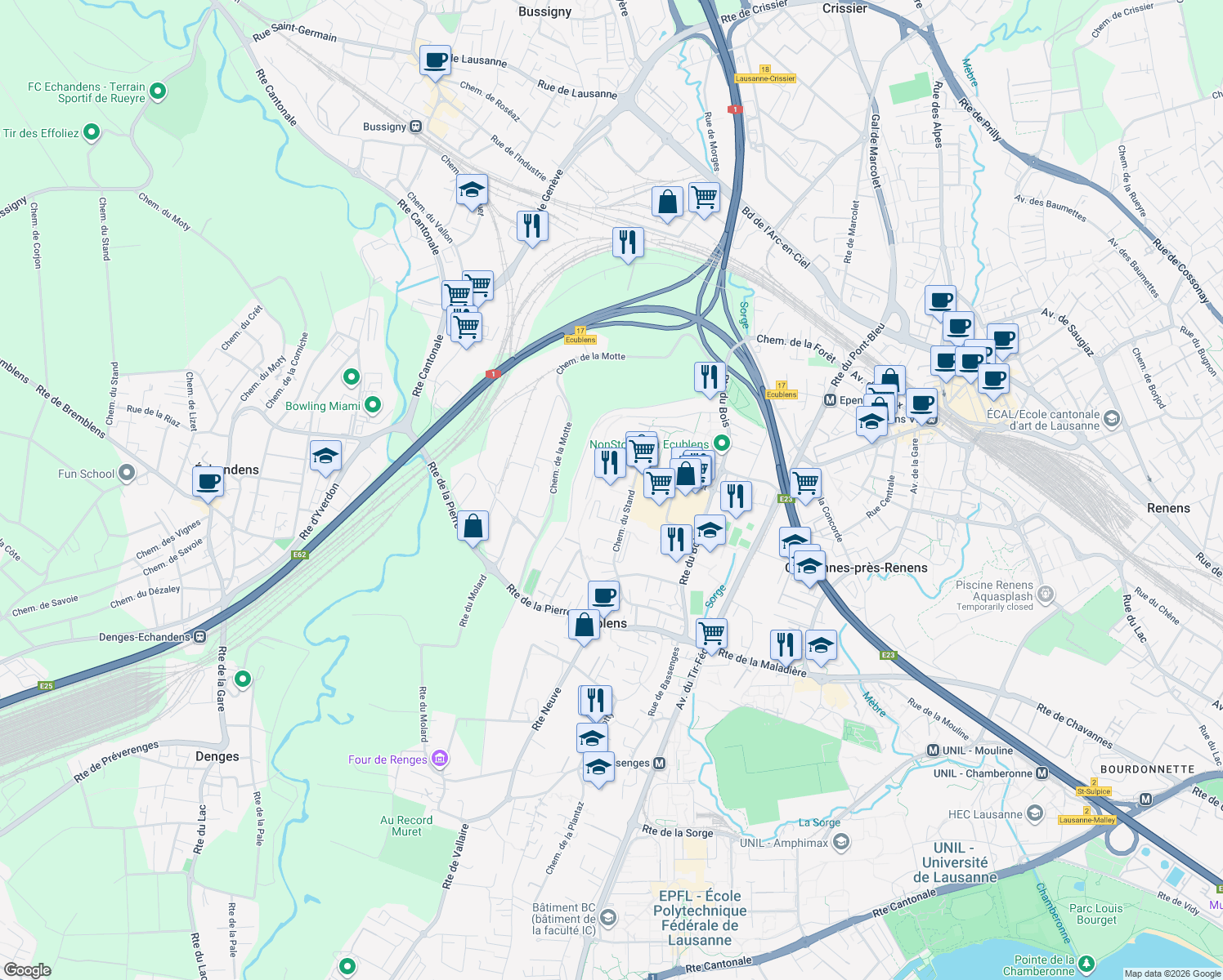 23 Chemin du Stand, Ecublens VD - Walk Score