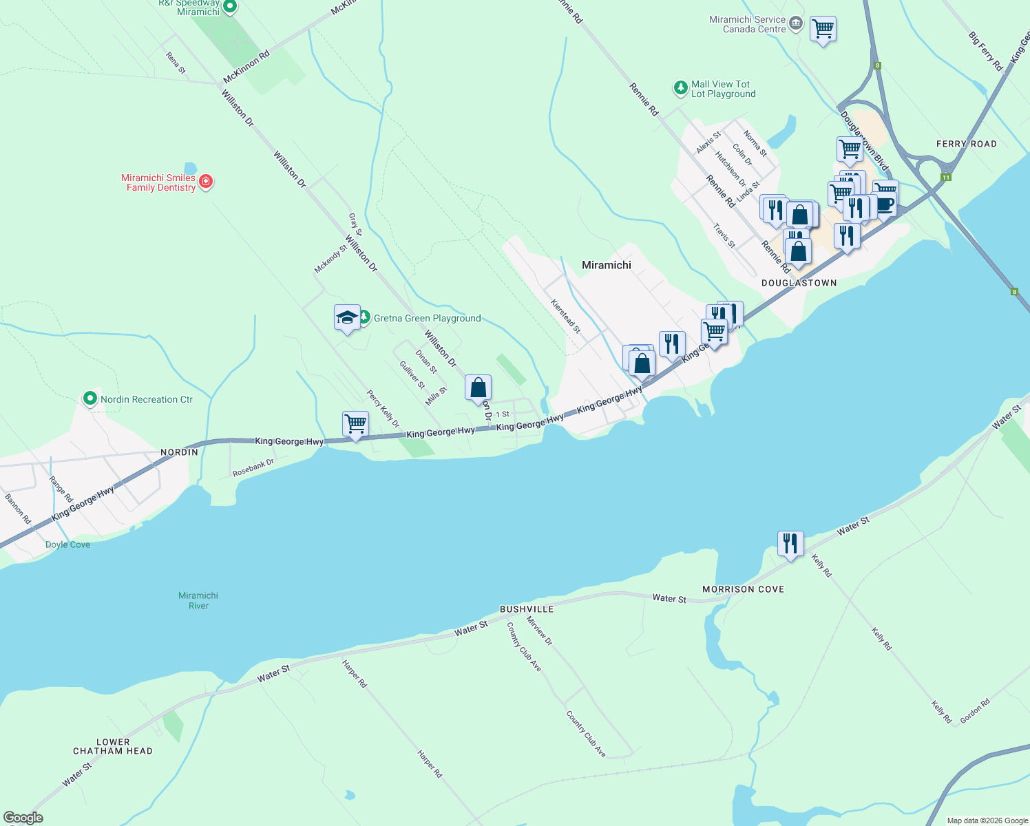 1 Street, Miramichi NB - Walk Score