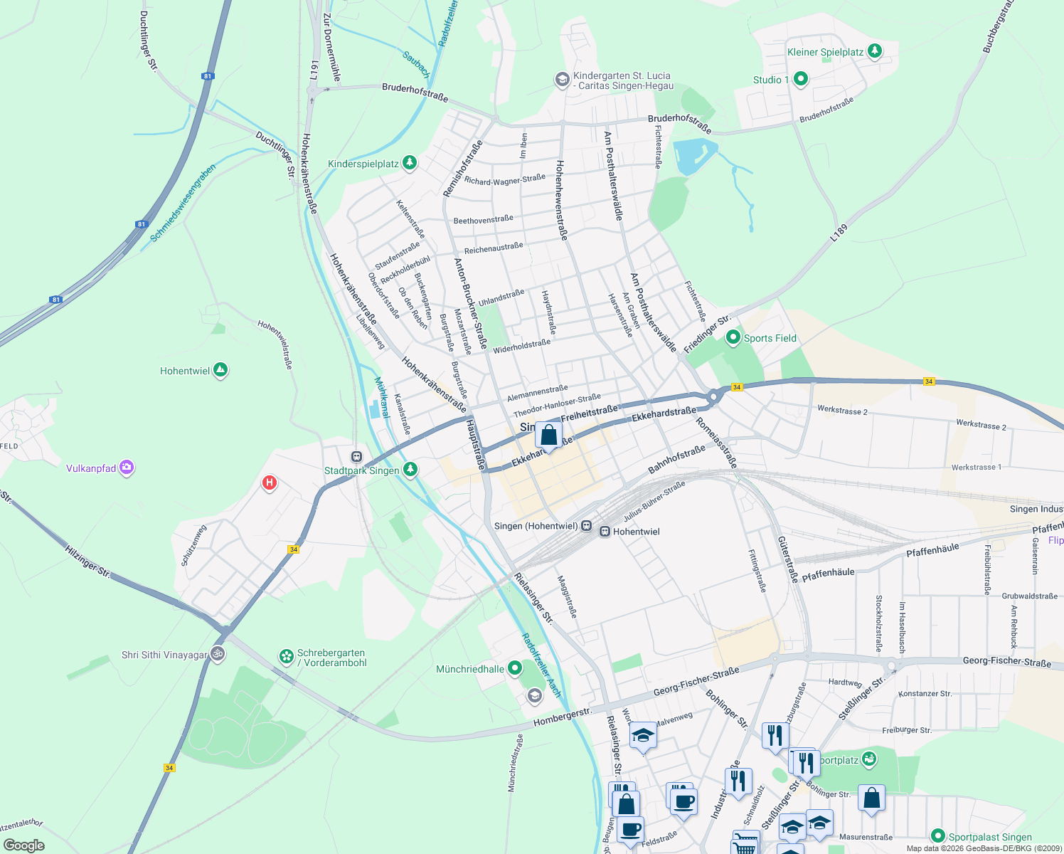 21 Freiheitstraße, Singen (Hohentwiel) BW - Walk Score