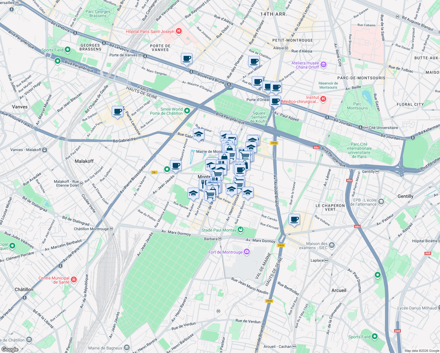88 Avenue de la République, Montrouge Île-de-France - Walk Score