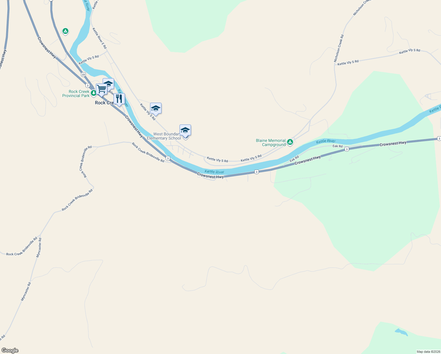 3974 British Columbia 3, Rock Creek BC - Walk Score